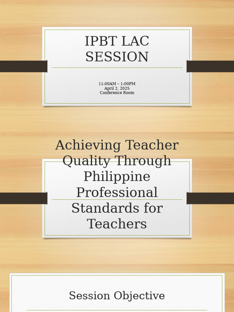 Ipbt Lac Session | PDF