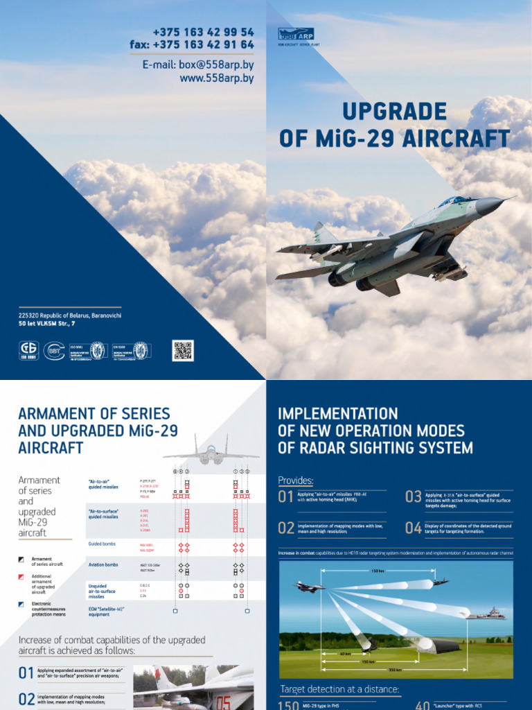 Upgrade MiG-29 Aircraft Eng | PDF