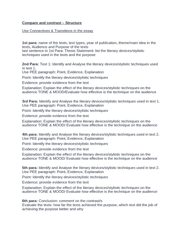 Compare and Contrast 3 | PDF