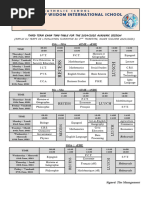 End of Term 1 2025 Invigilation Time-Table | PDF