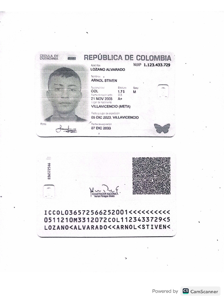 Cédula de Ciudadanía Stiven | PDF