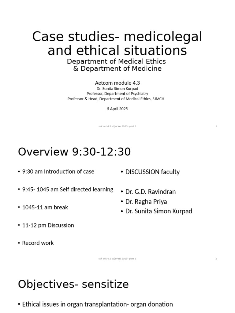 Medicolegal Ethics in Organ Transplantation | PDF | Organ ...