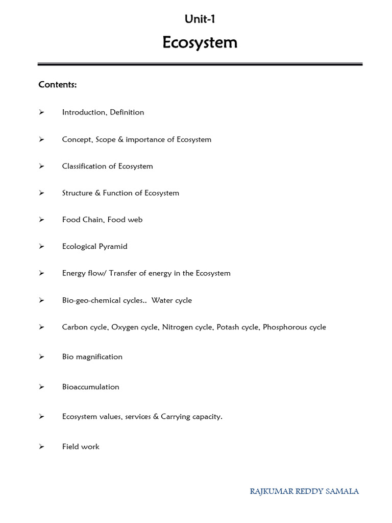 Envs 1-5 Units | PDF | Ecosystem | Earth Sciences