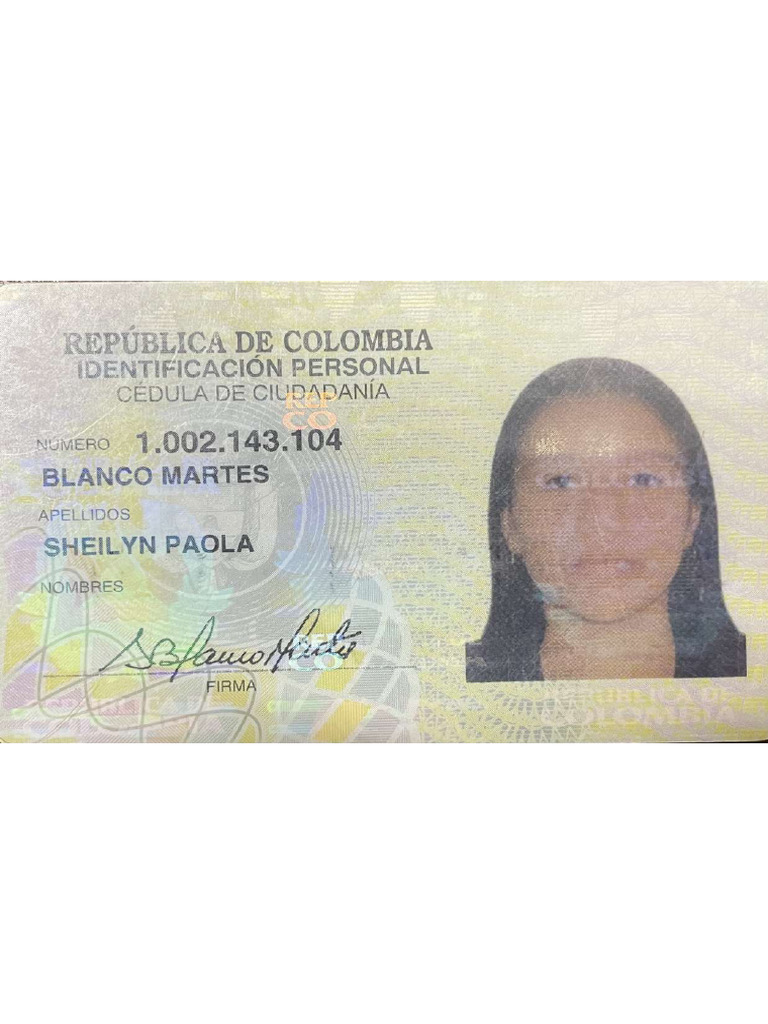 Cédula - Sheilyn Blanco | PDF