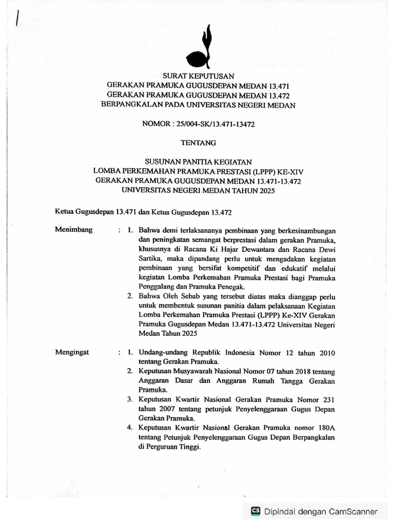 SK Panitia LPPP Ke-Xiv Tahun 2025 | PDF