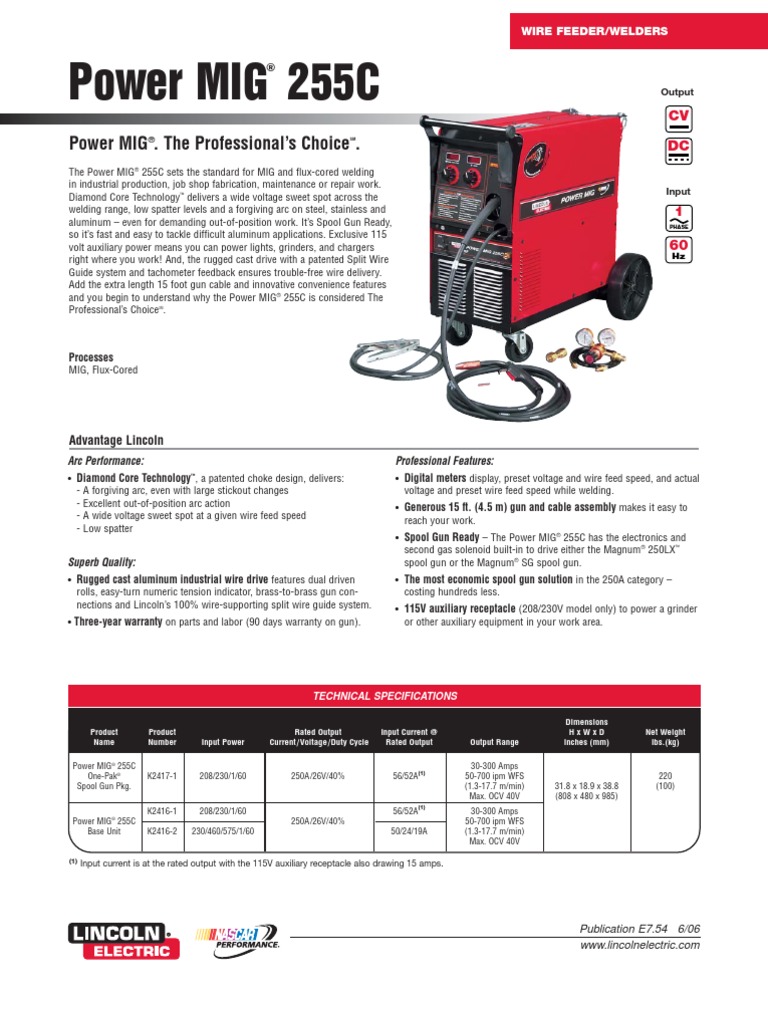 Power Mig 255 754 | PDF | Welding | Construction