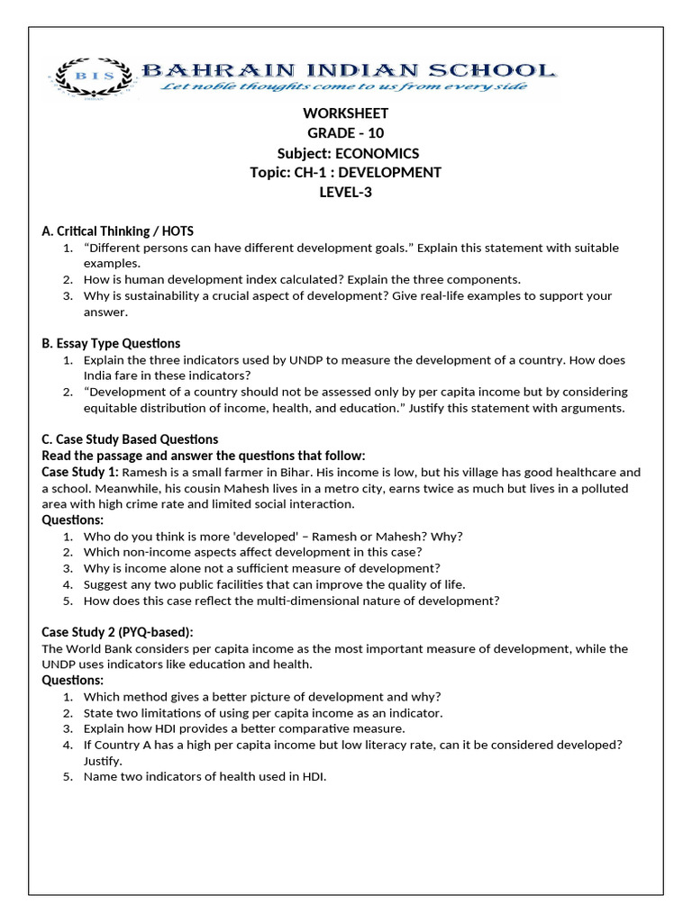 Worksheet 3 | PDF