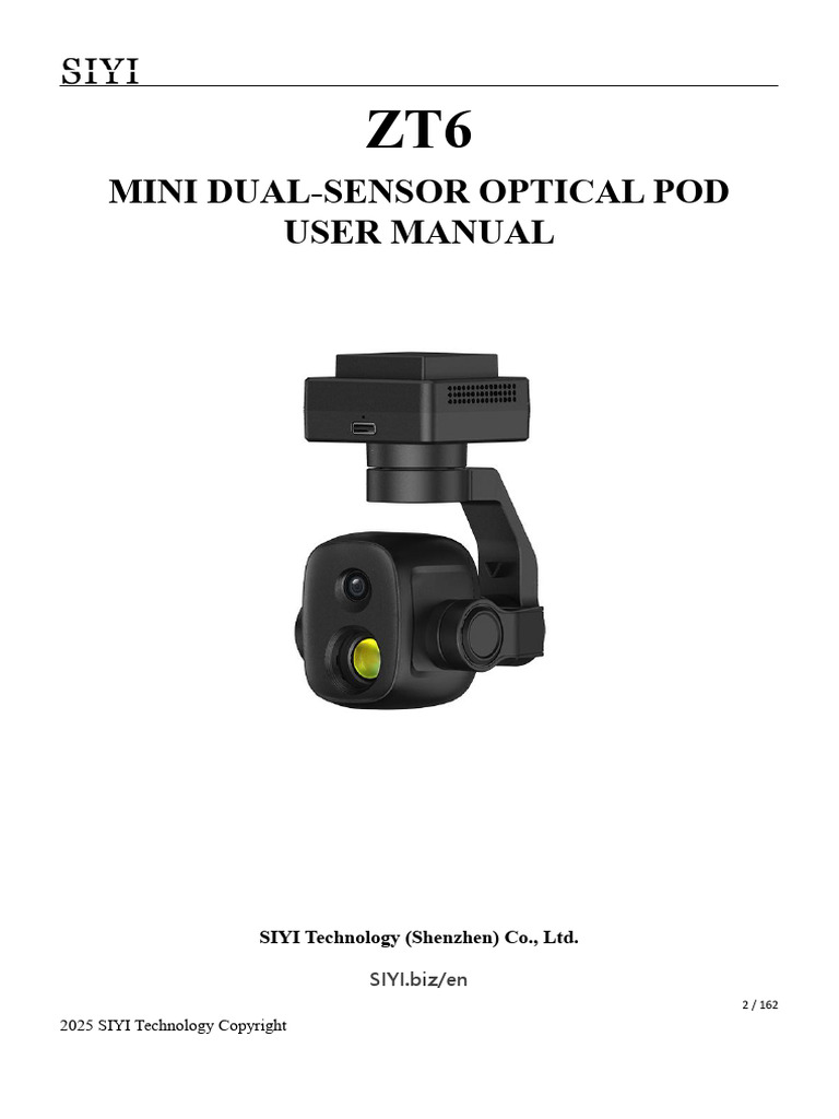 ZT6 Mini Dual-Sensor Optical Pod Manual | PDF