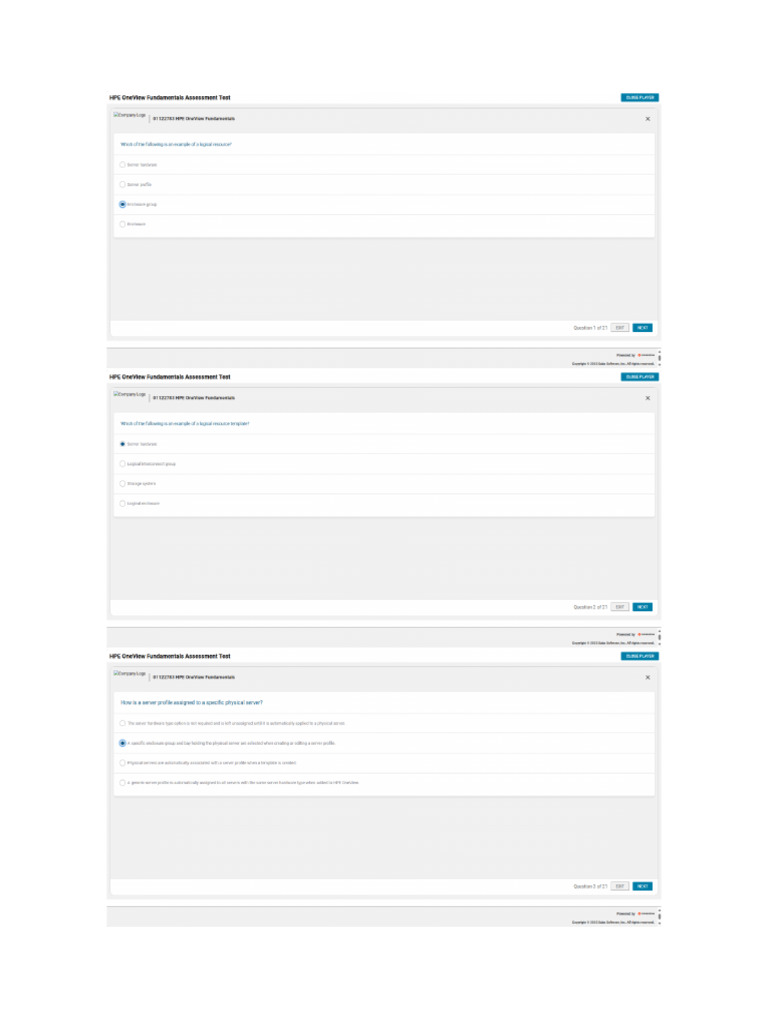 HPE OneView Fundamentals Assessment | PDF