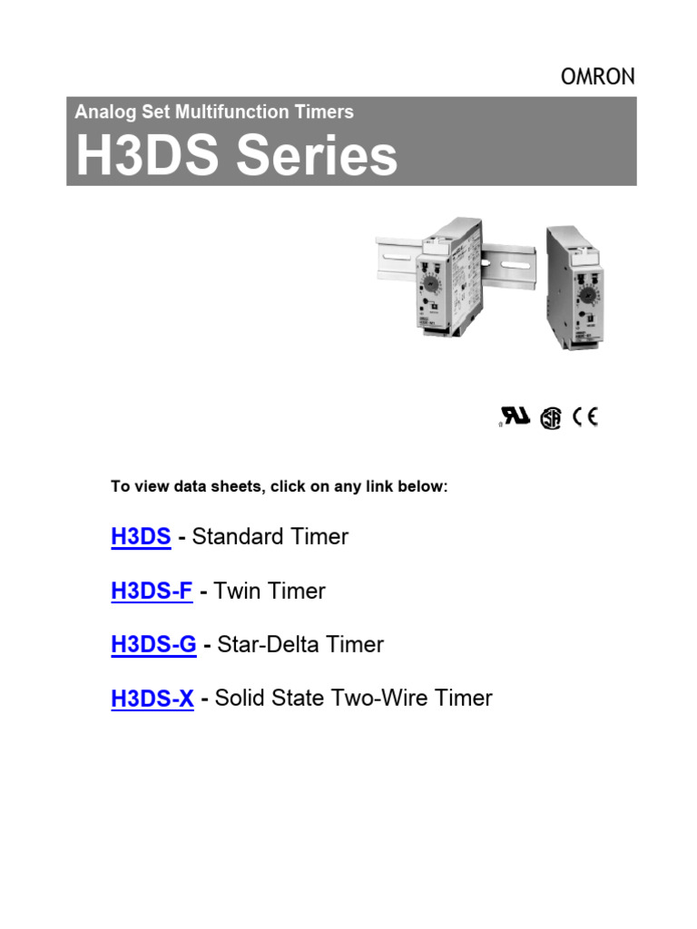 OMRON H3DS Timer | PDF | Relay | Alternating Current