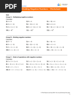 Negative Numbers Practice Exercises | PDF | Arithmetic | Mathematics
