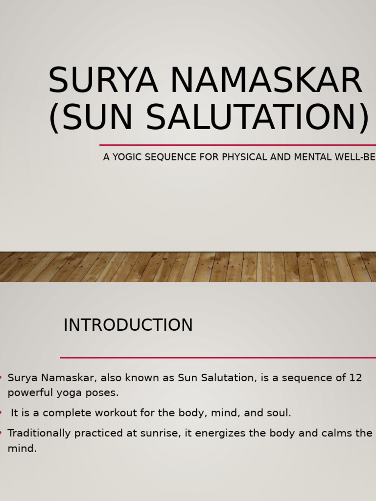 Surya Namaskar Final Presentation | PDF | Yoga