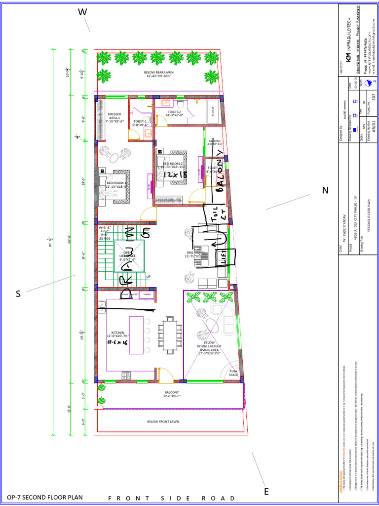 Op-7 Second Floor Plan 307 Rajbir Yadav 4805 A DLF City Phase - IV ...