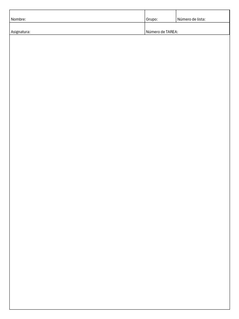 Formato Tareas | PDF