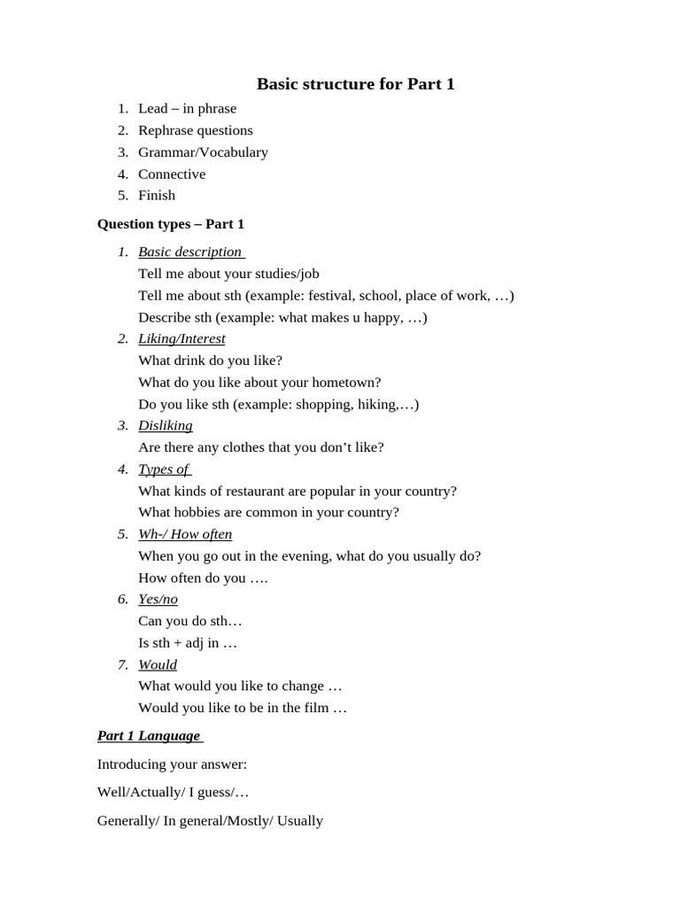 Basic Structure For SPK Part 1 | PDF