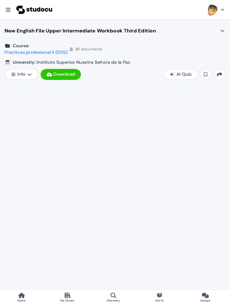 New English File Upper Intermediate Workbook Third Edition: Download | PDF