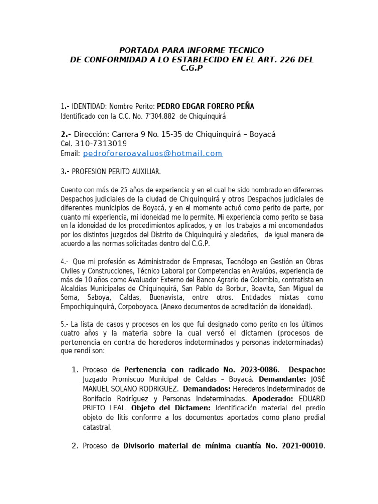 Portada Pedro Forero | PDF