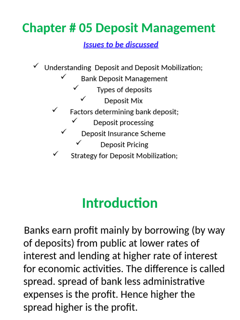 Bank Deposit Management Strategies | PDF | Banks | Pricing