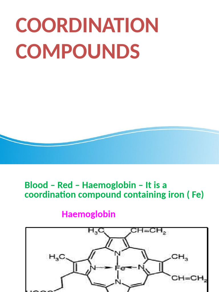 5 Coordination Compounds Slides by Yoosafali T K | PDF | Coordination Complex | Isomer