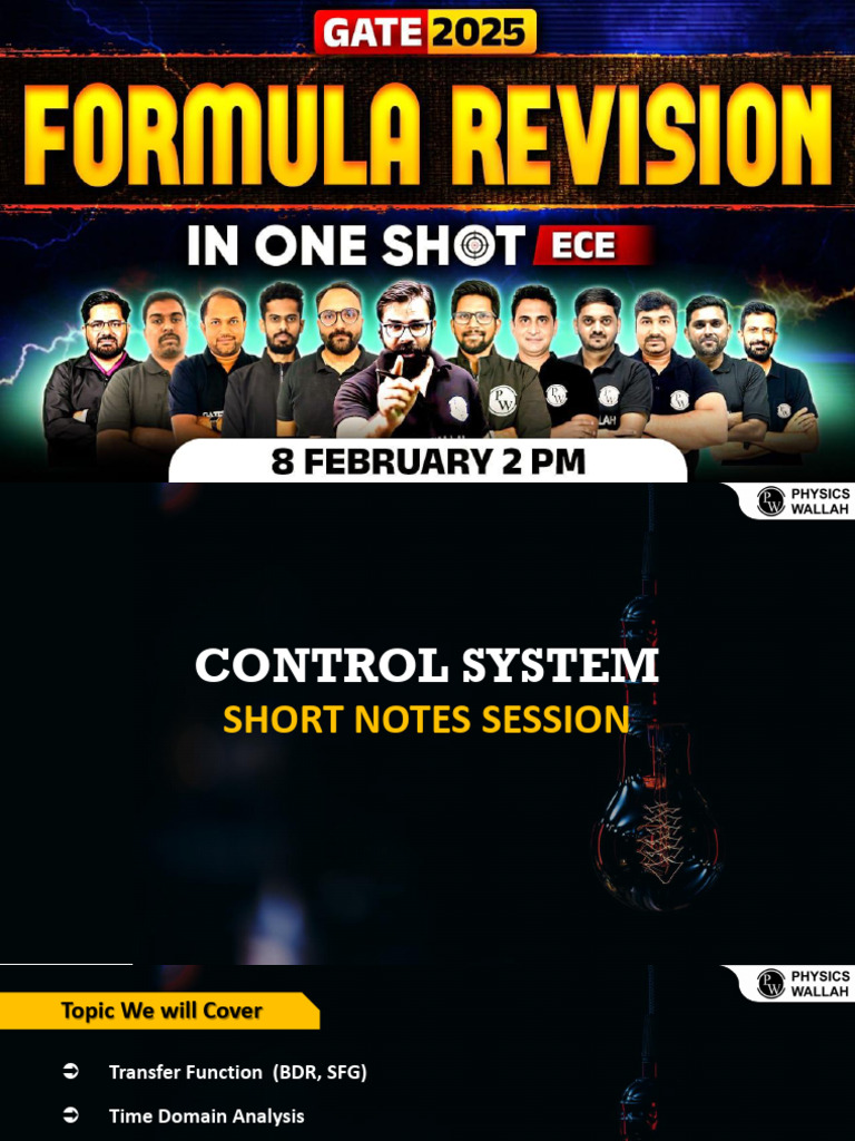 2 Control System Formula Revision Final Ishwar Sir Dushyant1 | PDF | Telecommunications ...