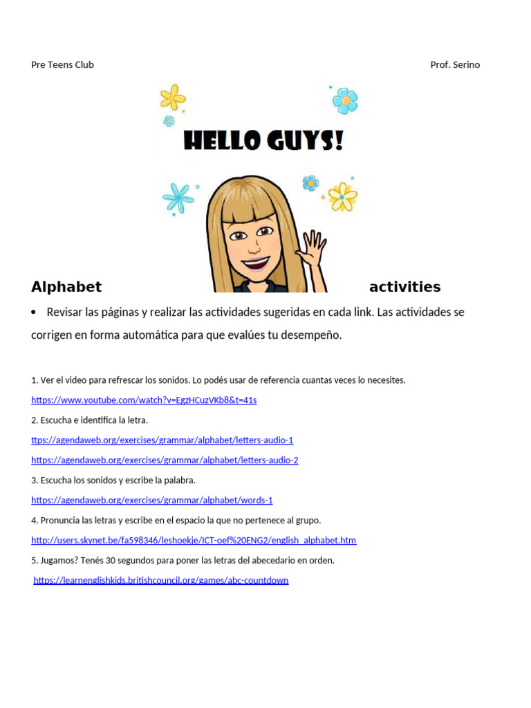 Alphabet Activities | PDF