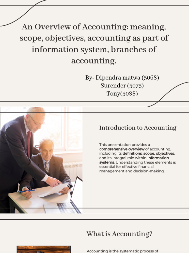 Comprehensive Overview of Accounting Definitions Scope Objectives and ...