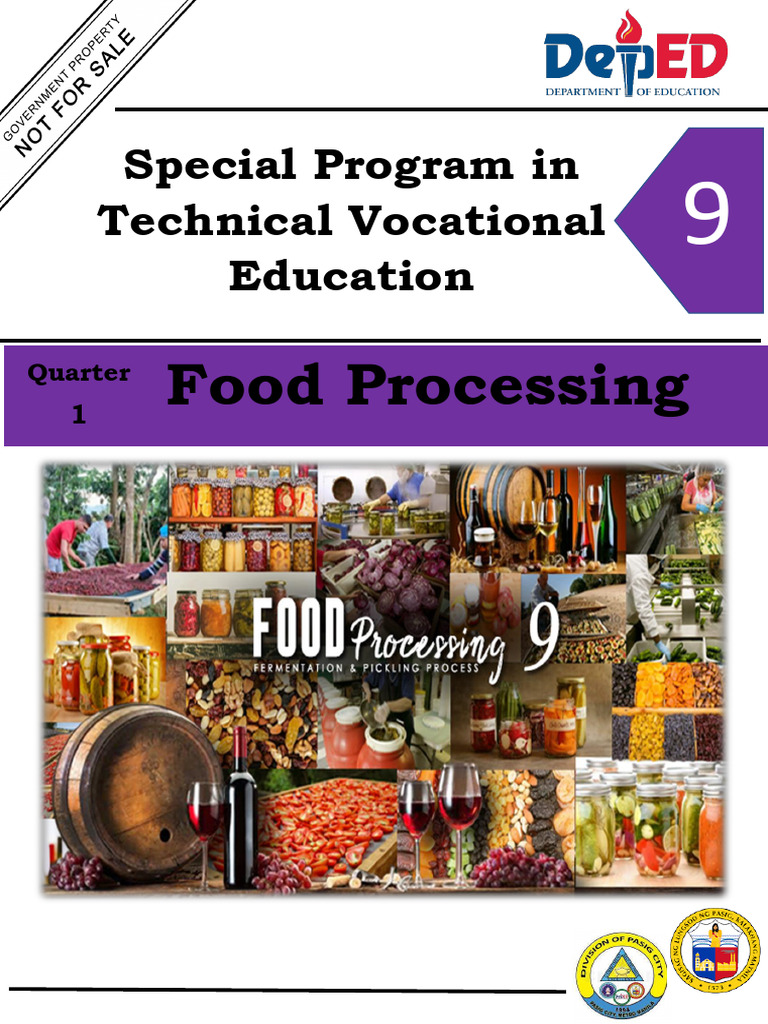 Sptve Food Processing Tech9 q1 m16 | PDF | Fermentation | Fermentation In Food Processing