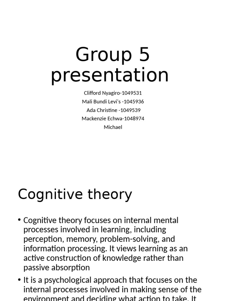 Group 5 Educ. Psych - WPS Office With Names | PDF | Constructivism ...