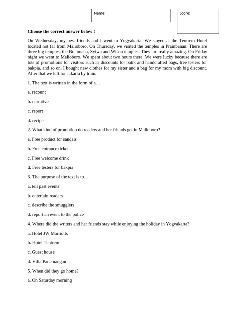 Choose The Correct Answer Below | PDF | Foods | Cuisine