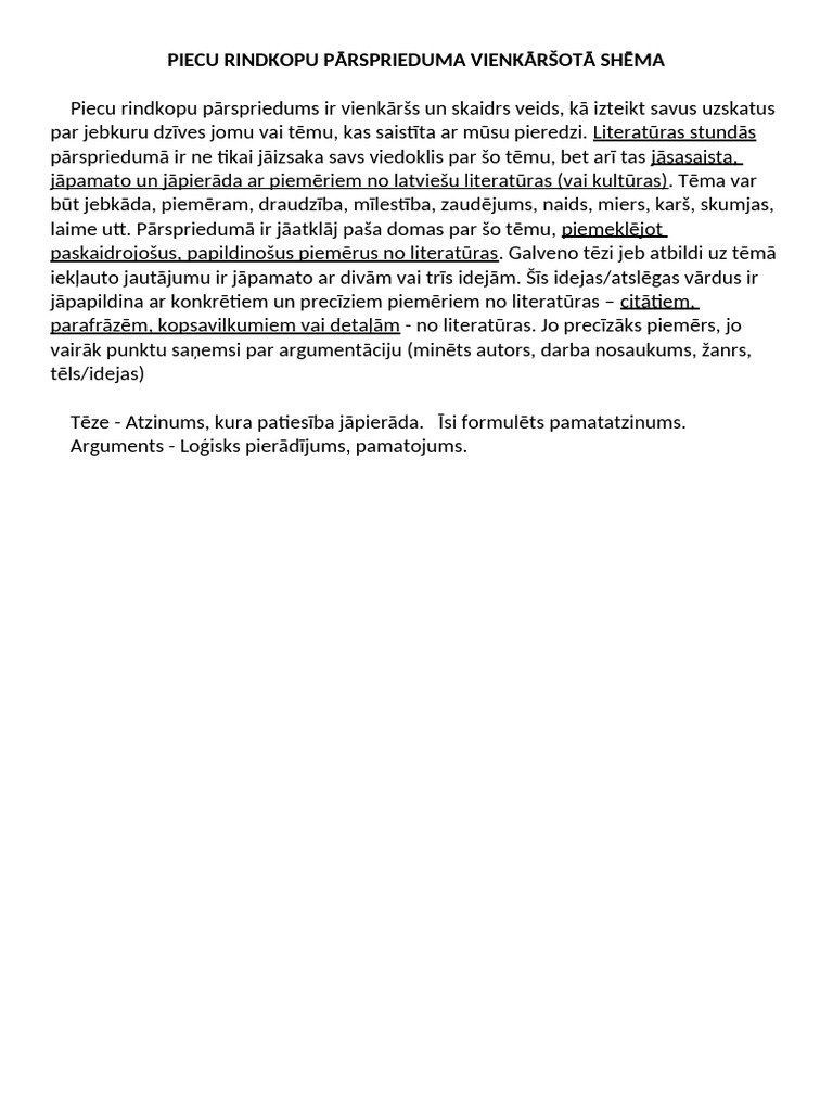 LIT Pārsprieduma Struktūra Piemērs | PDF