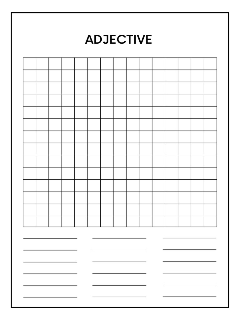 Blank Word Search Template | PDF