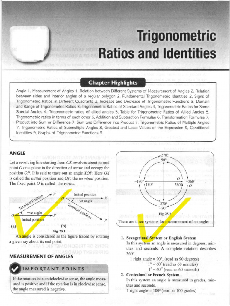 Trigo Formulae N Concepts | PDF