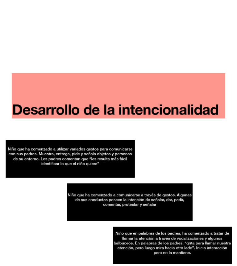 Desarrollo de Intencionalidad | PDF