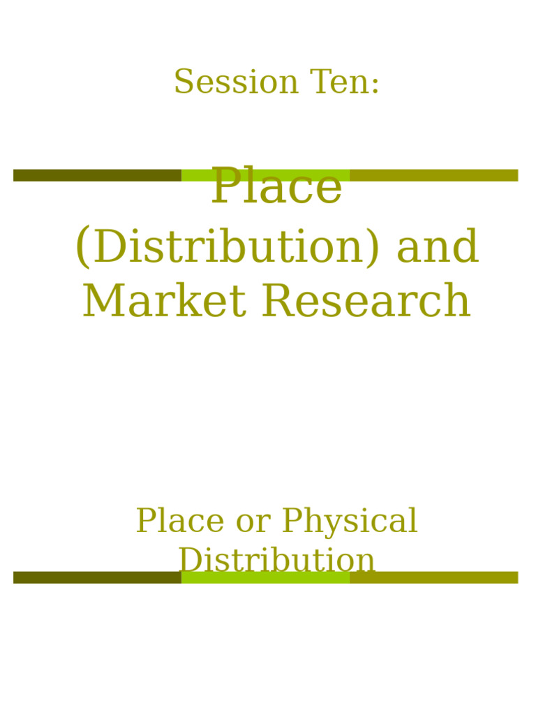 Session10 Distribution Research | PDF | Sampling (Statistics) | Retail
