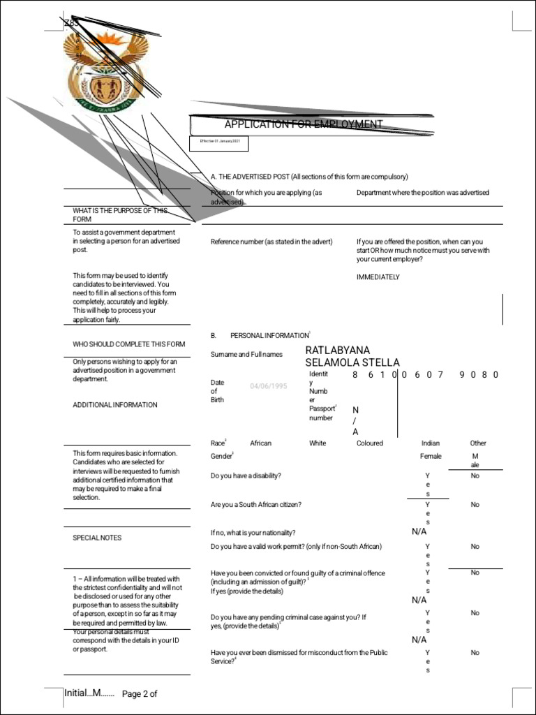 Updated Z83 Form Effective 2021 | PDF | Government | Justice