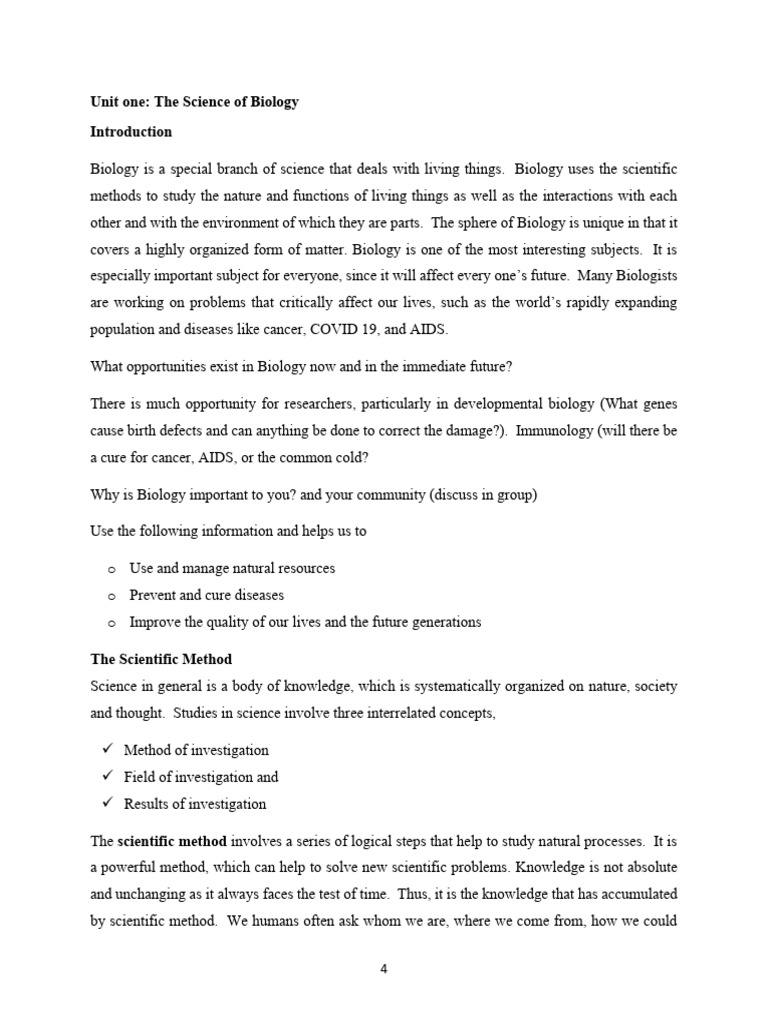 Understanding Biology and the Scientific Method | PDF | Microscope ...