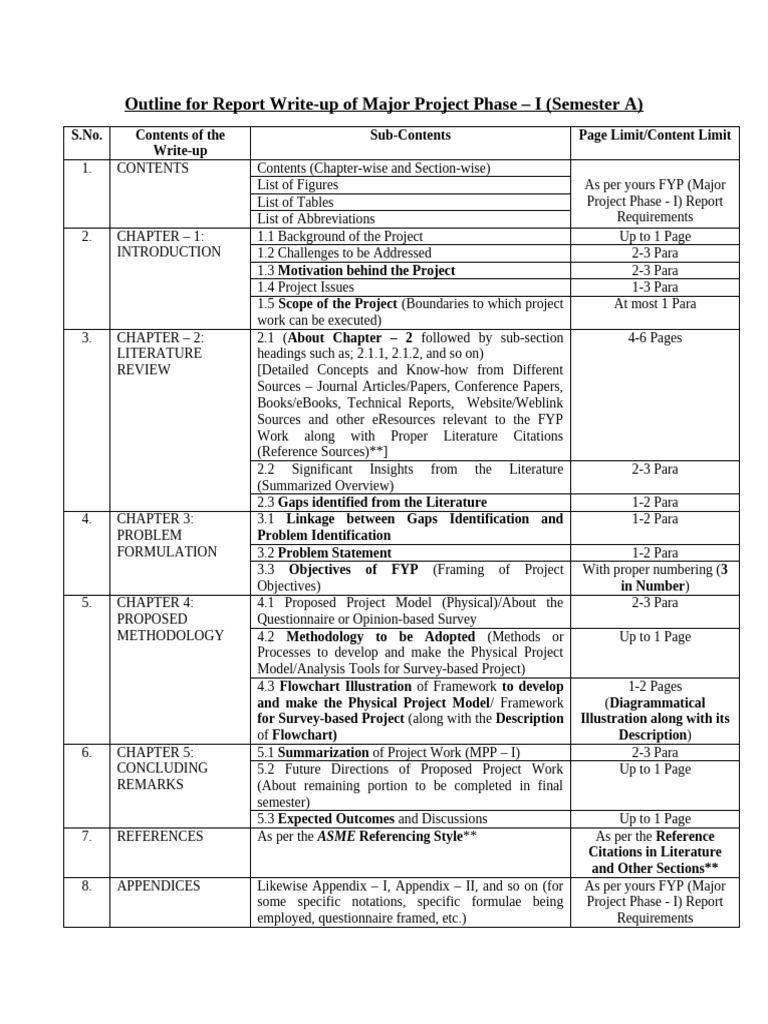 Guidelines ForWriting ProjectReport Phase - I | PDF | Methodology | Citation