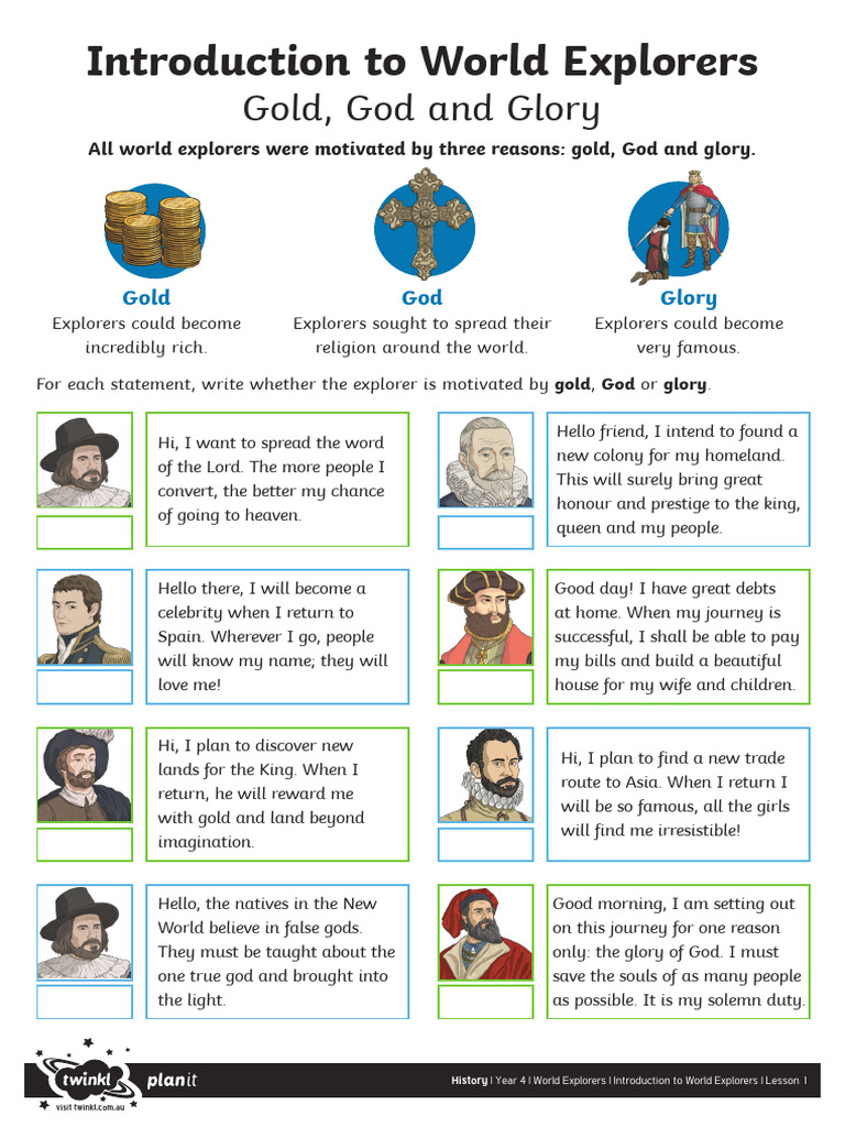 Gold, God and Glory Activity Sheet | PDF | Glory (Religion) | Theology