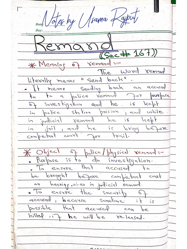 Remand U's 167 CRPC and 168 | PDF