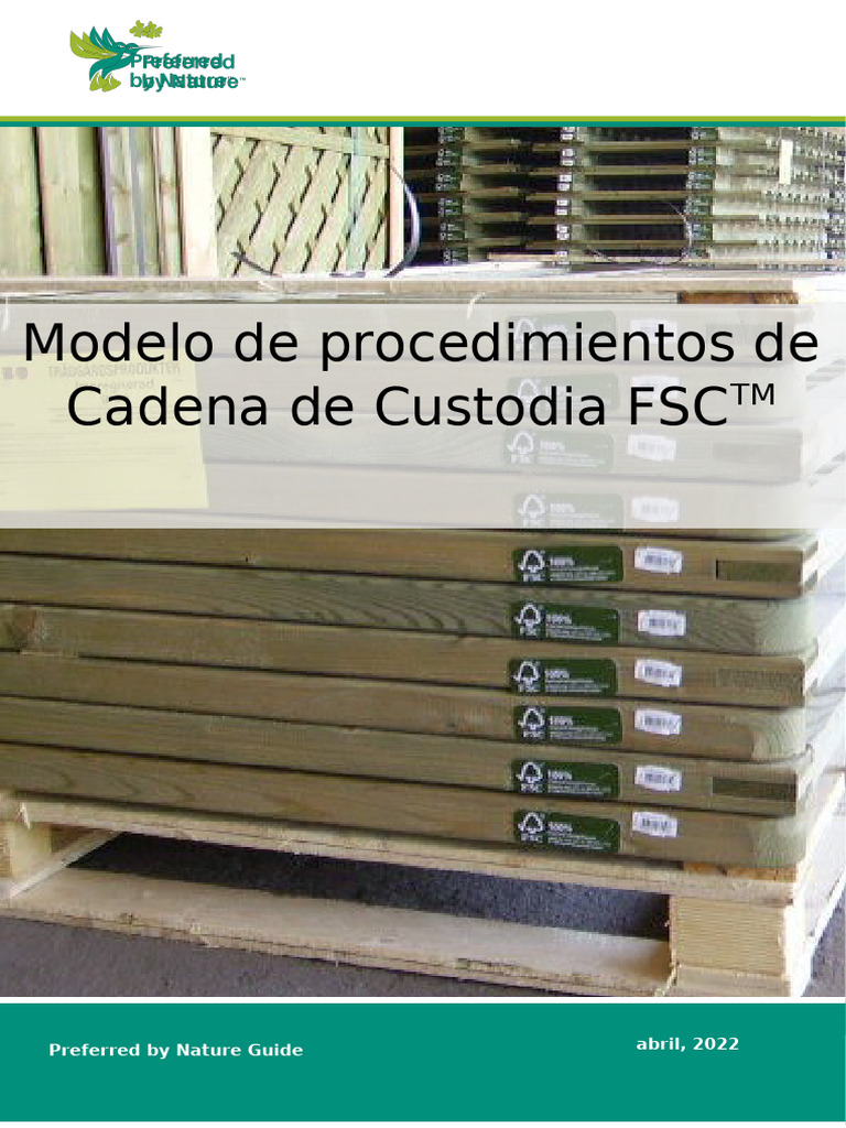 MANUAL FSC Sample FSC Procedures Transfer April22 SPA - 0 | PDF ...