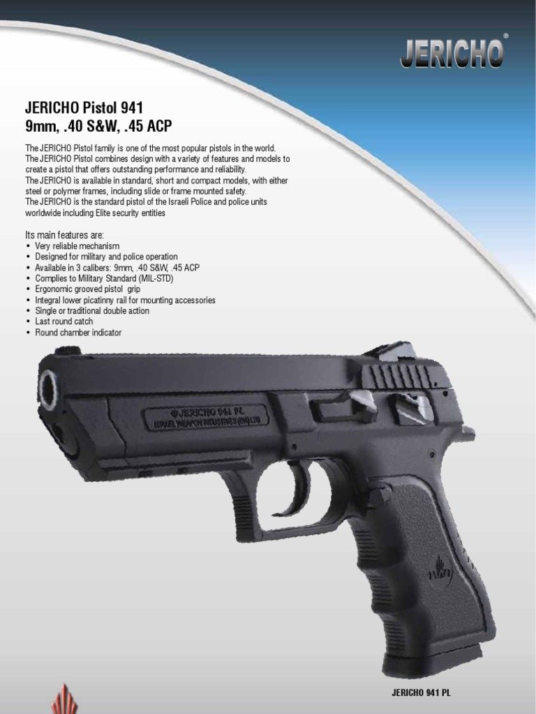 Iwi Jericho Pistols | PDF | Trigger (Firearms) | Firearms