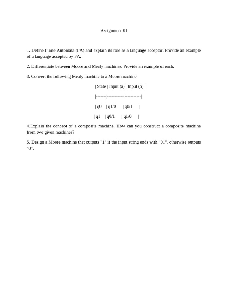 Assignment 01 | PDF