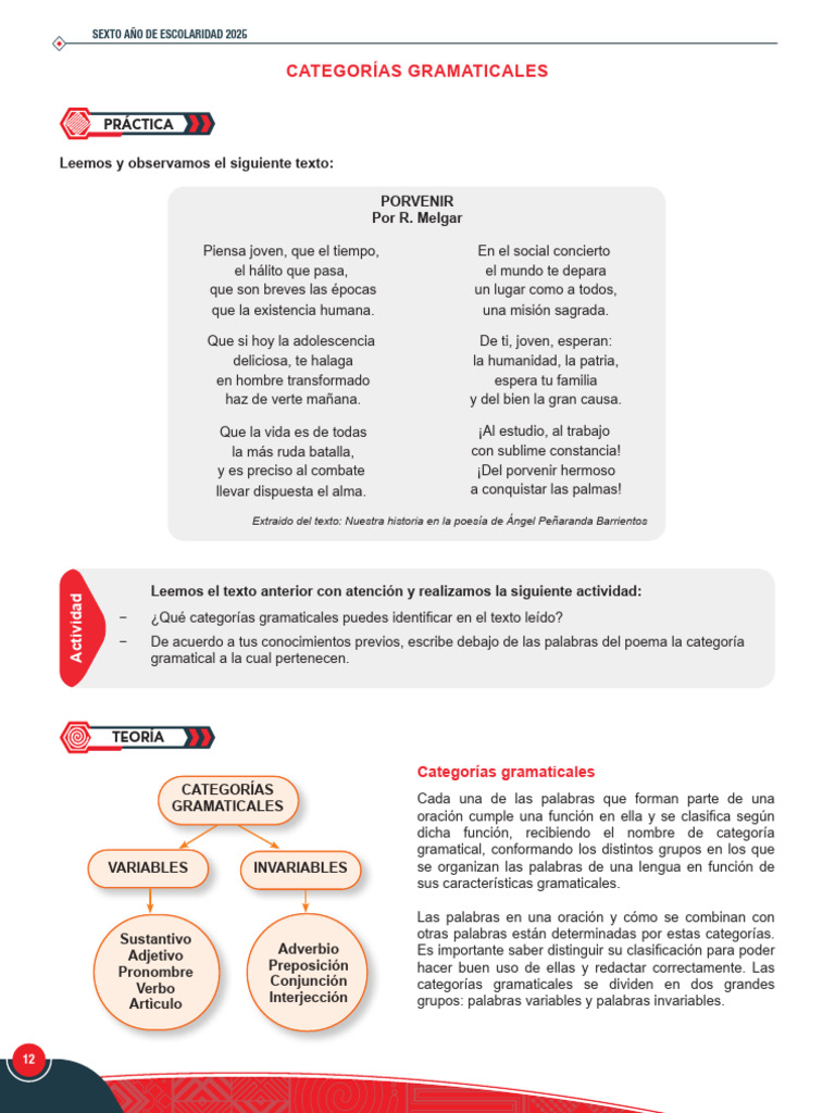 Identificación de categorías gramaticales | PDF | Adjetivo | Relaciones ...