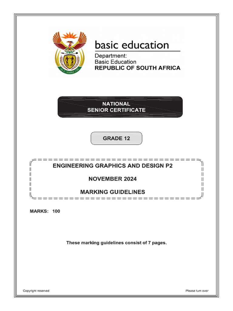 Engineering Graphics & Design P2 Nov 2024 MG Eng | PDF
