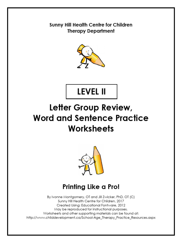 Letter and Word Practice Worksheets | PDF | Occupational Therapy ...