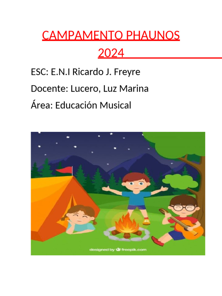 Campamento Musical Phaunos 2024 | PDF