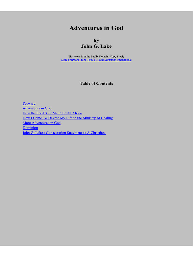 Adventures in God | PDF