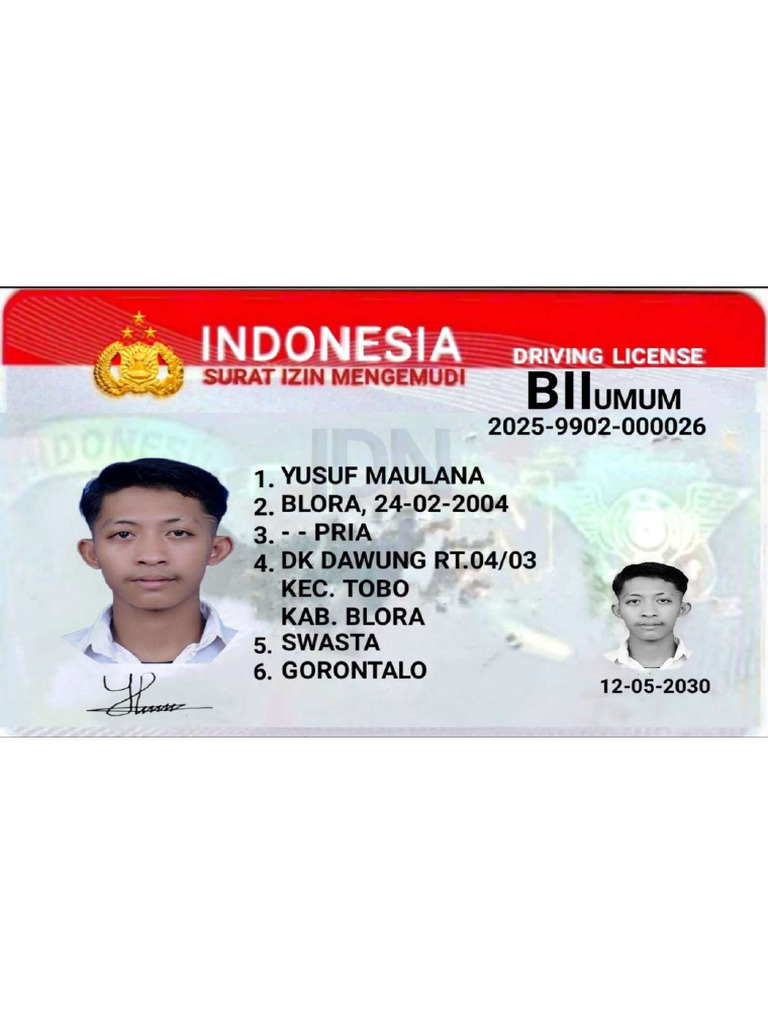 Sim B2 Umum Yusuf | PDF