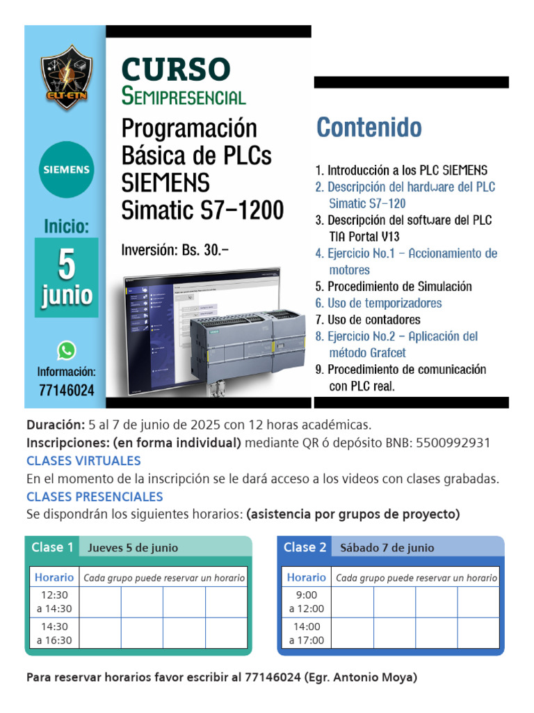 Clases Presenciales y Virtuales Junio 2025 | PDF