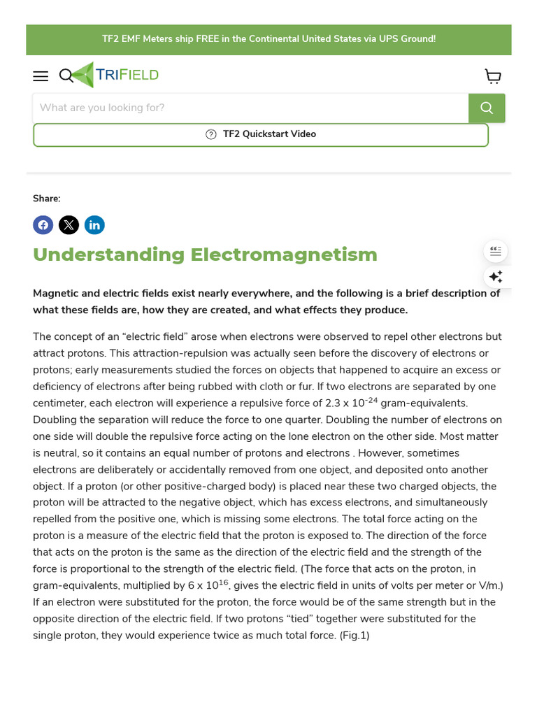 Understanding Electromagnetism - Trifield | PDF | Electric Current | Radio Wave